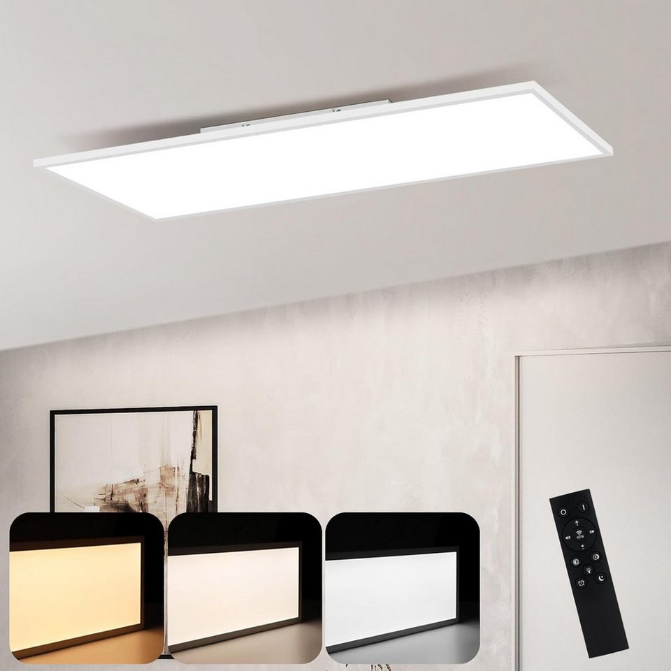 Zmh Led Deckenleuchte Led Panel Dimmbar Flach Wohnzimmer Mit
