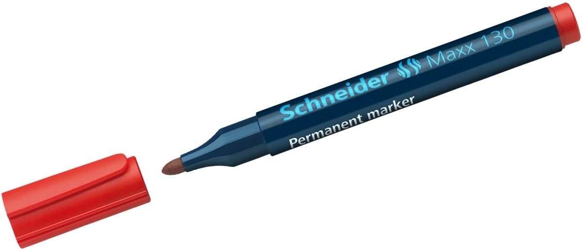 SCHNEIDER Permanentmarker Permanentmarker 130 mit Rundspitze 1-3mm rot ...