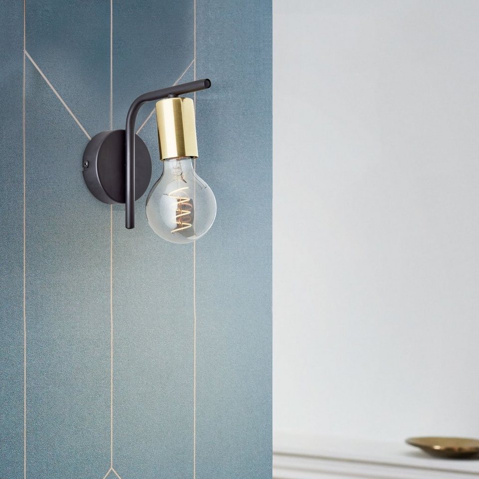 Hofstein Wandleuchte Montelabbate Wandlampe Aus Metall In Schwarz