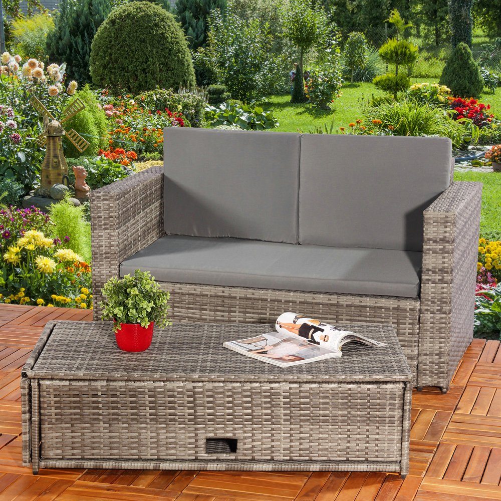 Mucola Gartenlounge Set Polyrattan Gartensofa Lounge Sofa Gartenmöbel