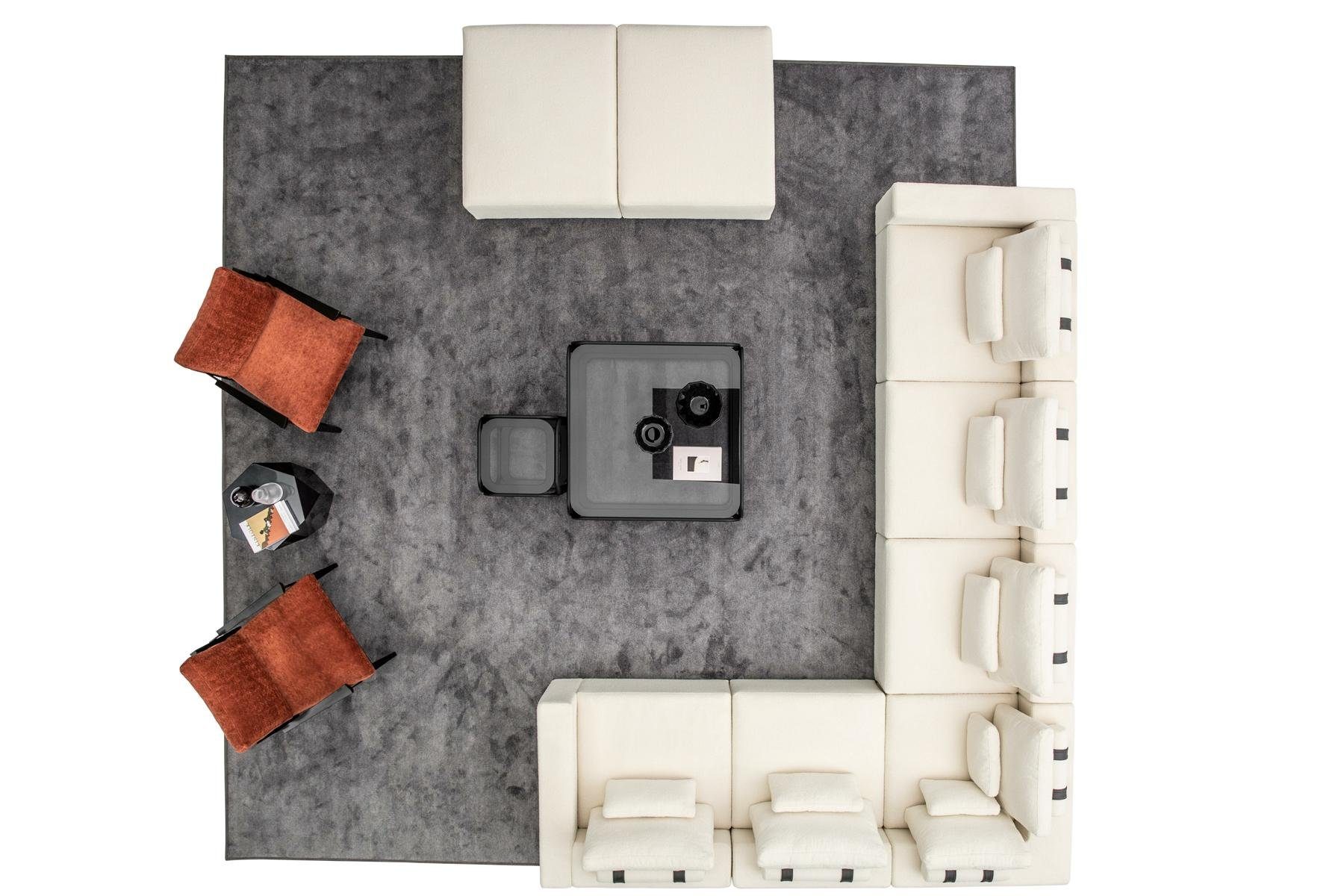 Jvmoebel Wohnzimmer Set Designer Sofagarnitur L Form Design Sessel