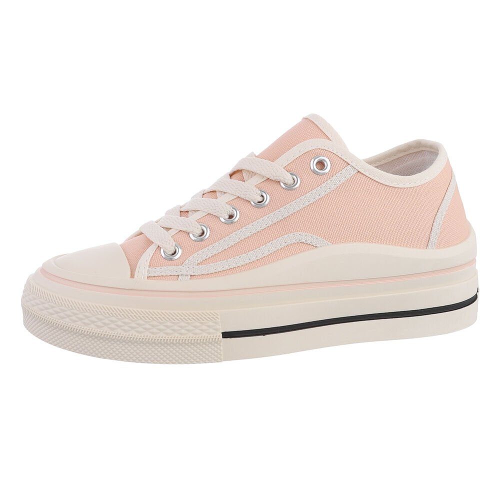 Ital Design Damen Low Top Freizeit Sneaker Flach Sneakers Low In Altrosa