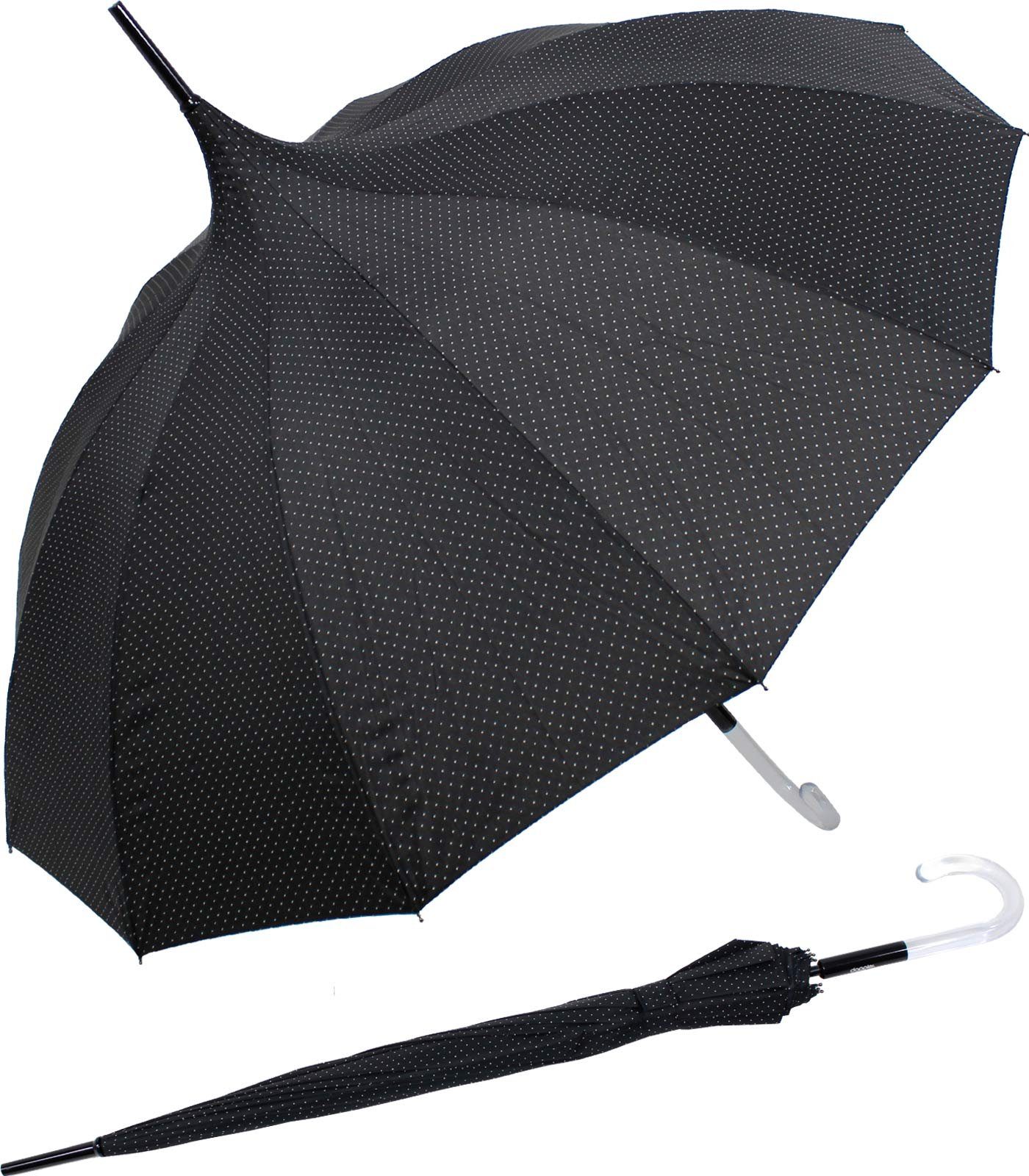 doppler® Stockregenschirm auffällig geformter Damenschirm mit Auf ...