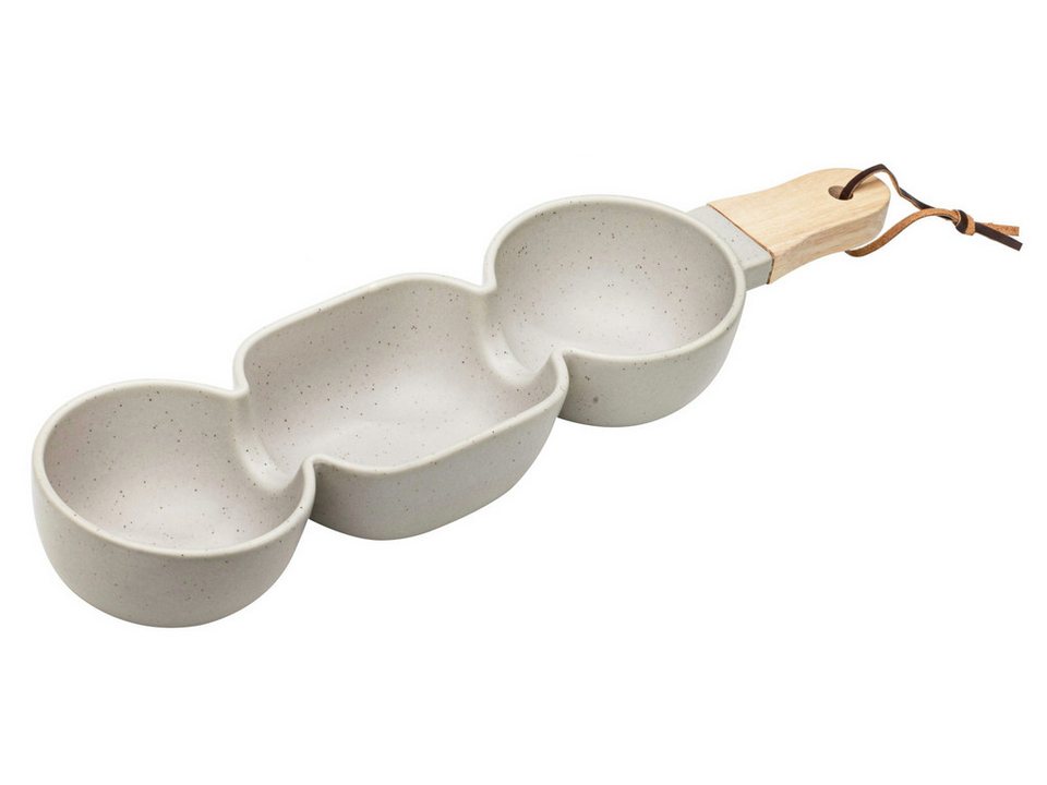 Ladelle Servierschüssel Elements Servier Stick Taupe 3tlg Steingut