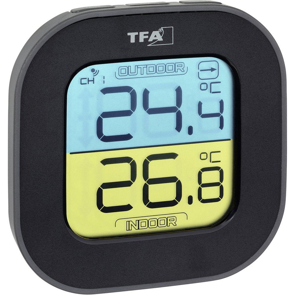 TFA Dostmann Hygrometer TFA Dostmann FUN Funk-Thermometer Schwarz