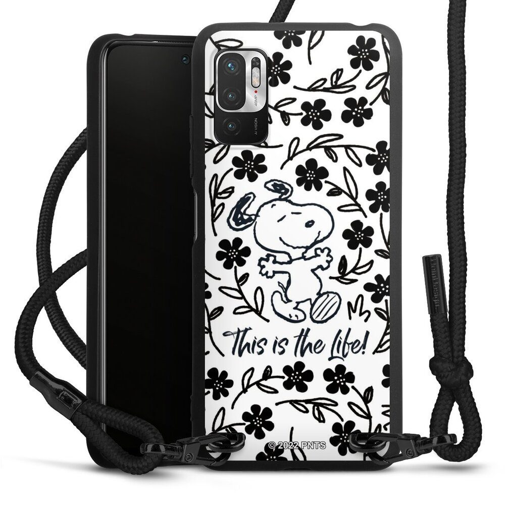 Deindesign Handyhülle Peanuts Blumen Snoopy Snoopy Black And White This