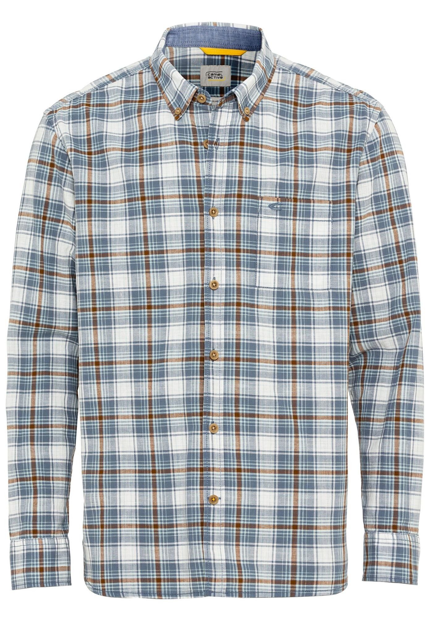 Camel Active Karohemd Aus Baumwolle Button Down