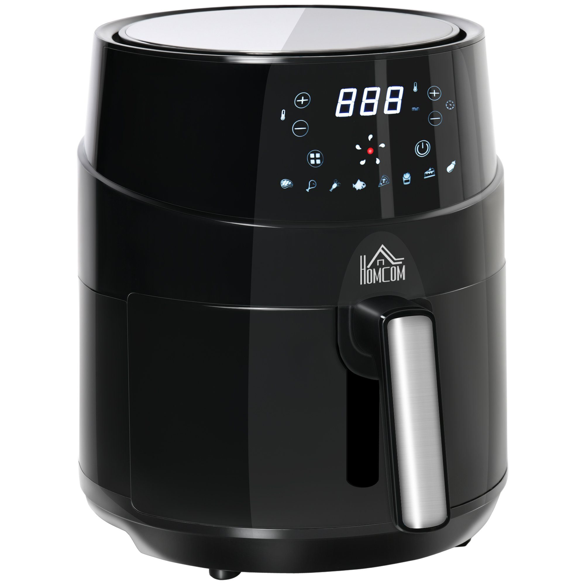 Homcom Heißluftfritteuse 1500 W Schwarz 28 X 351 X 33 Cm Fritteuse