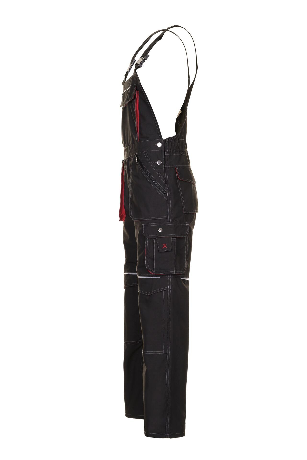 Planam Arbeitslatzhose Latzhose Basalt Anthrazitrot Größe 64 1 Tlg