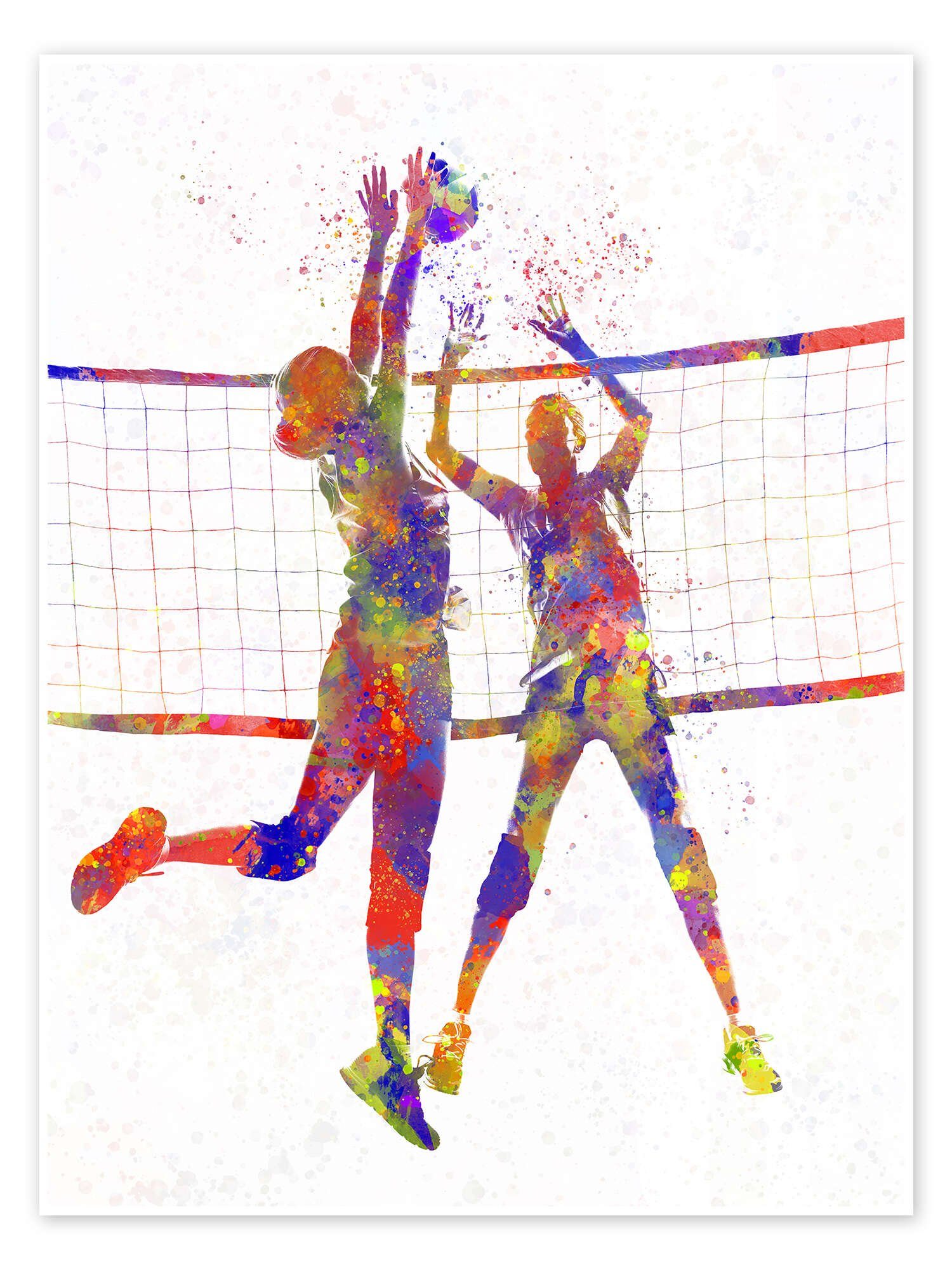 Posterlounge Poster Nobelart Zwei Volleyballspielerinnen I