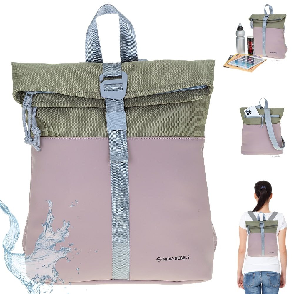 NEW REBELS Freizeitrucksack Damen klein Rucksack Handtasche Tasche ...