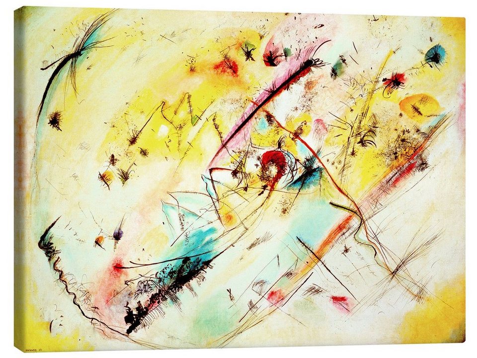 Posterlounge Leinwandbild Wassily Kandinsky Helles Bild Malerei