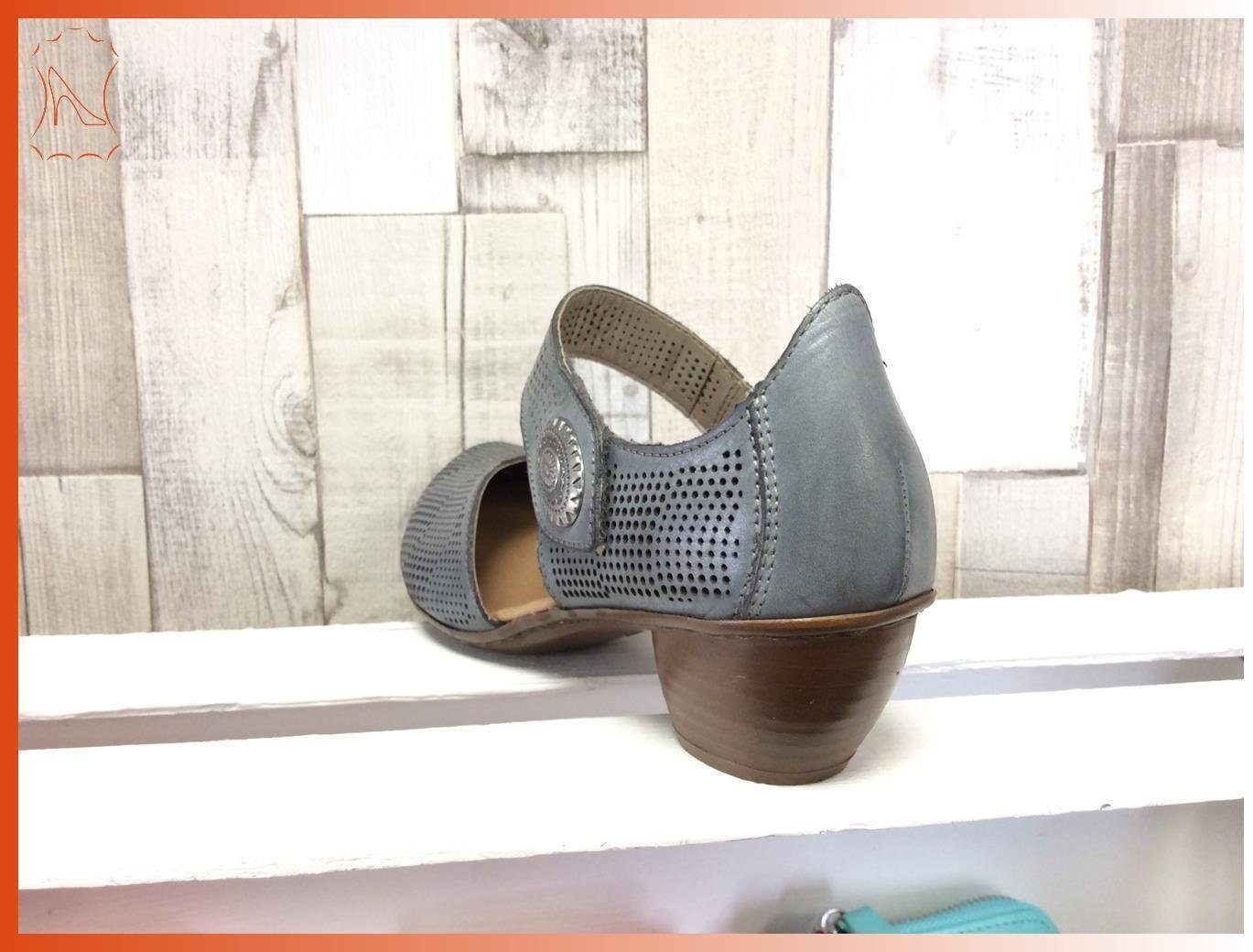 Rieker Rieker durchbrochener Pumps graublau 38 Pumps