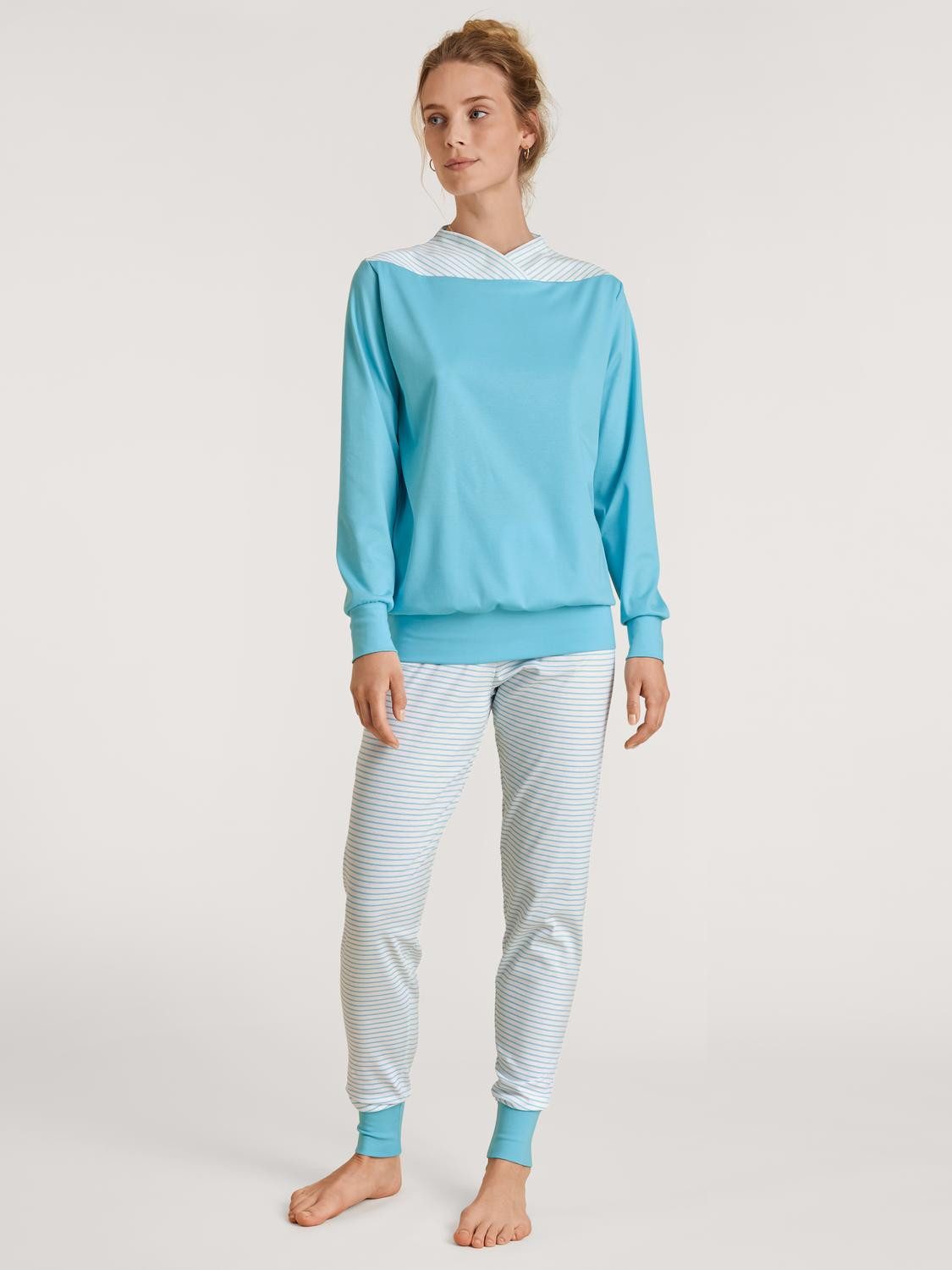 CALIDA Pyjama DAMEN Pyjama mit Bündchen