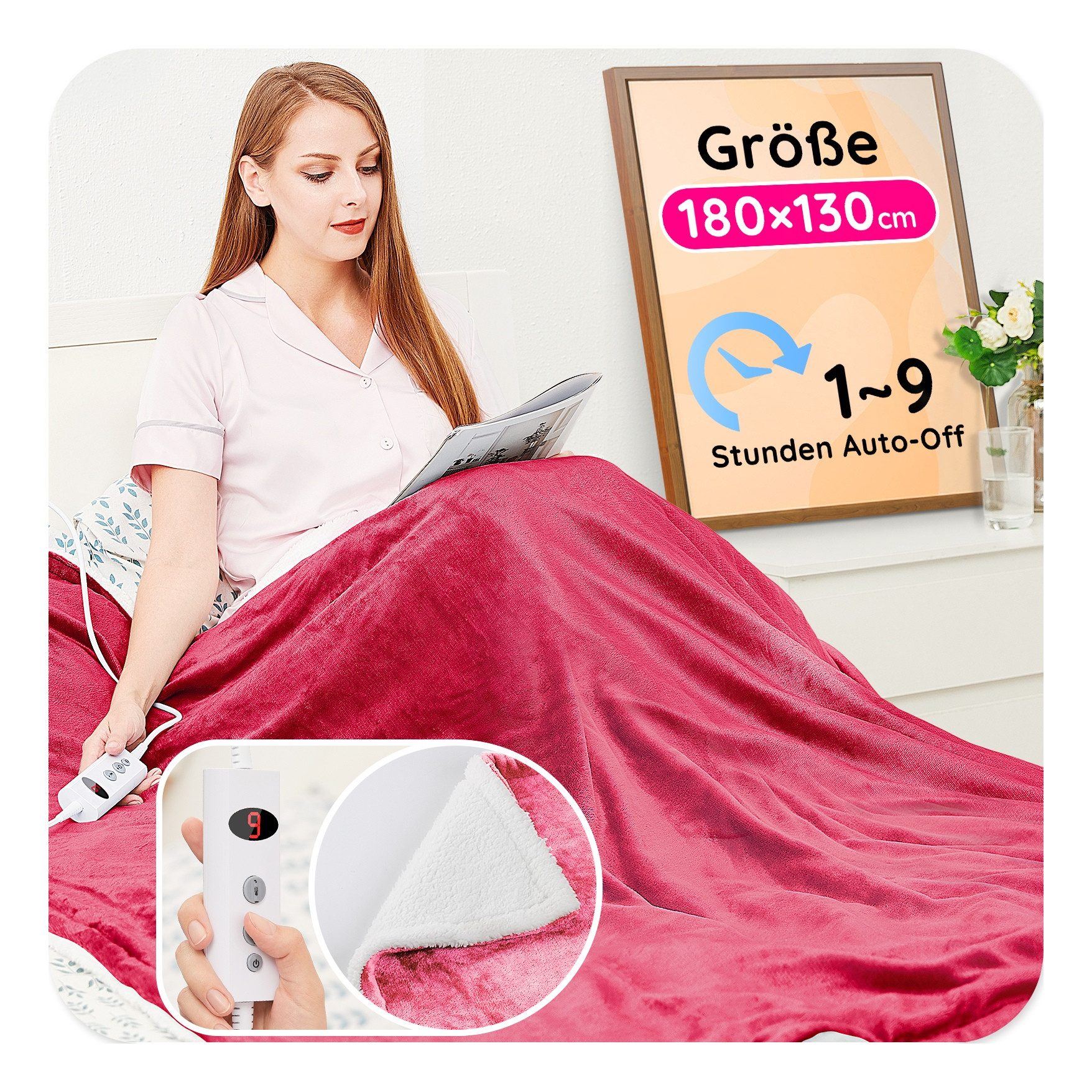 Mia&Coco Heizdecke Electric Heated Blanket Throw