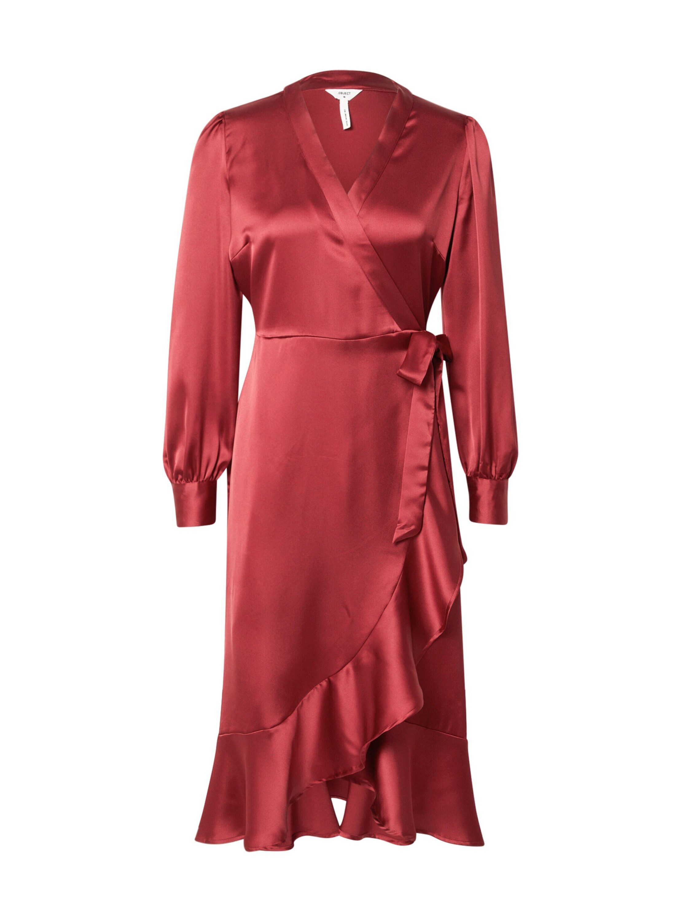 Object Midikleid 1 Tlg Drapiertgerafft Volant Wickel Design