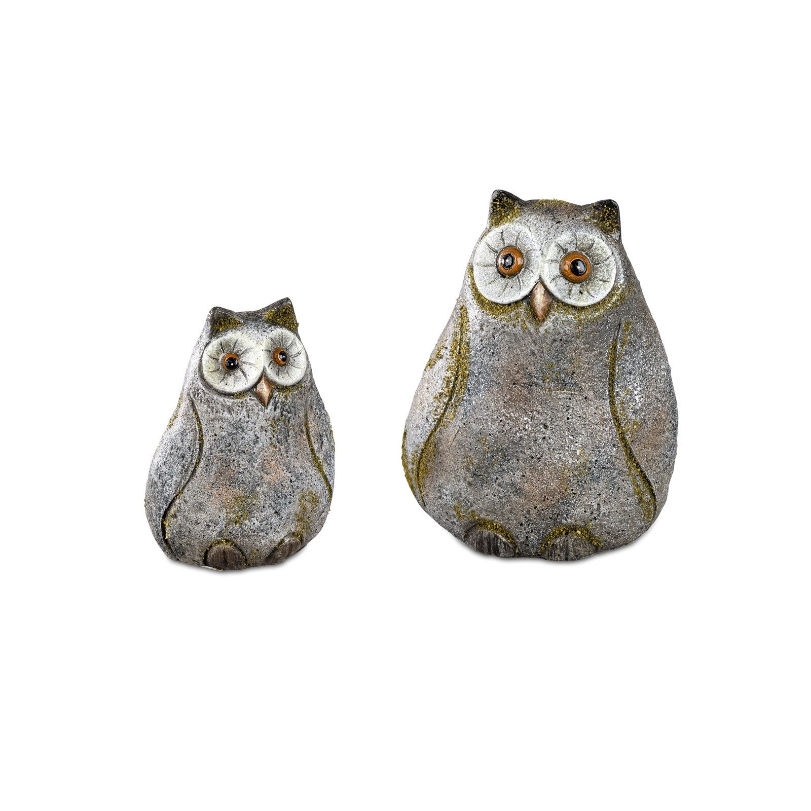 Formano Gartenfigur Eule 2er Set Rustik Set 2 St 2 Dekofiguren