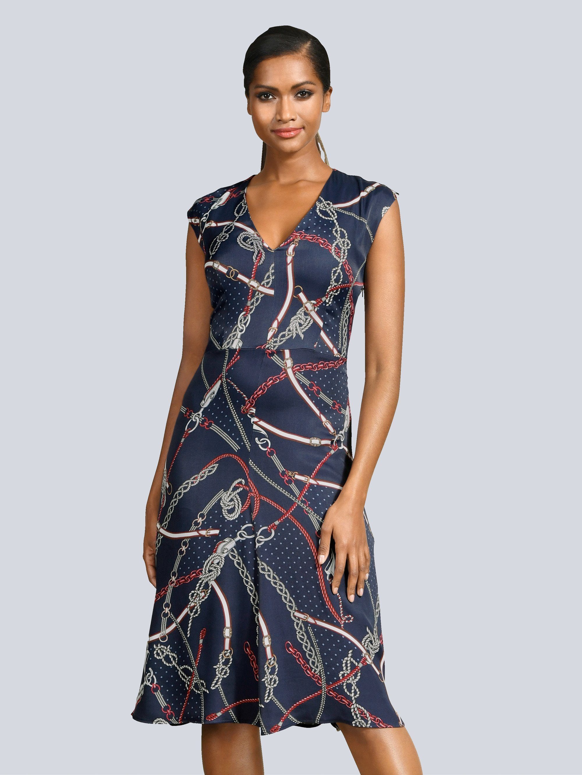 Alba Moda Kleid Mit Modischem Kettendruck Allover Otto