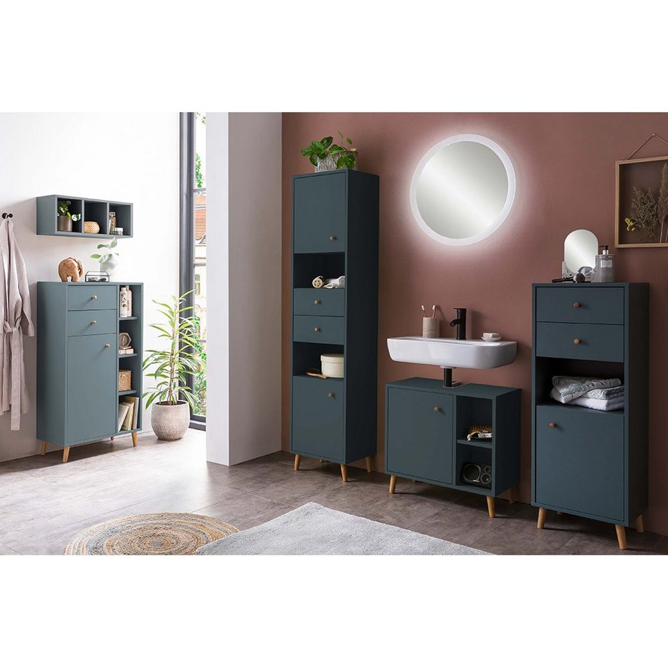 Lomadox Badmöbel Set Belfort 80 Spar Set 5 St Badezimmer Skandi