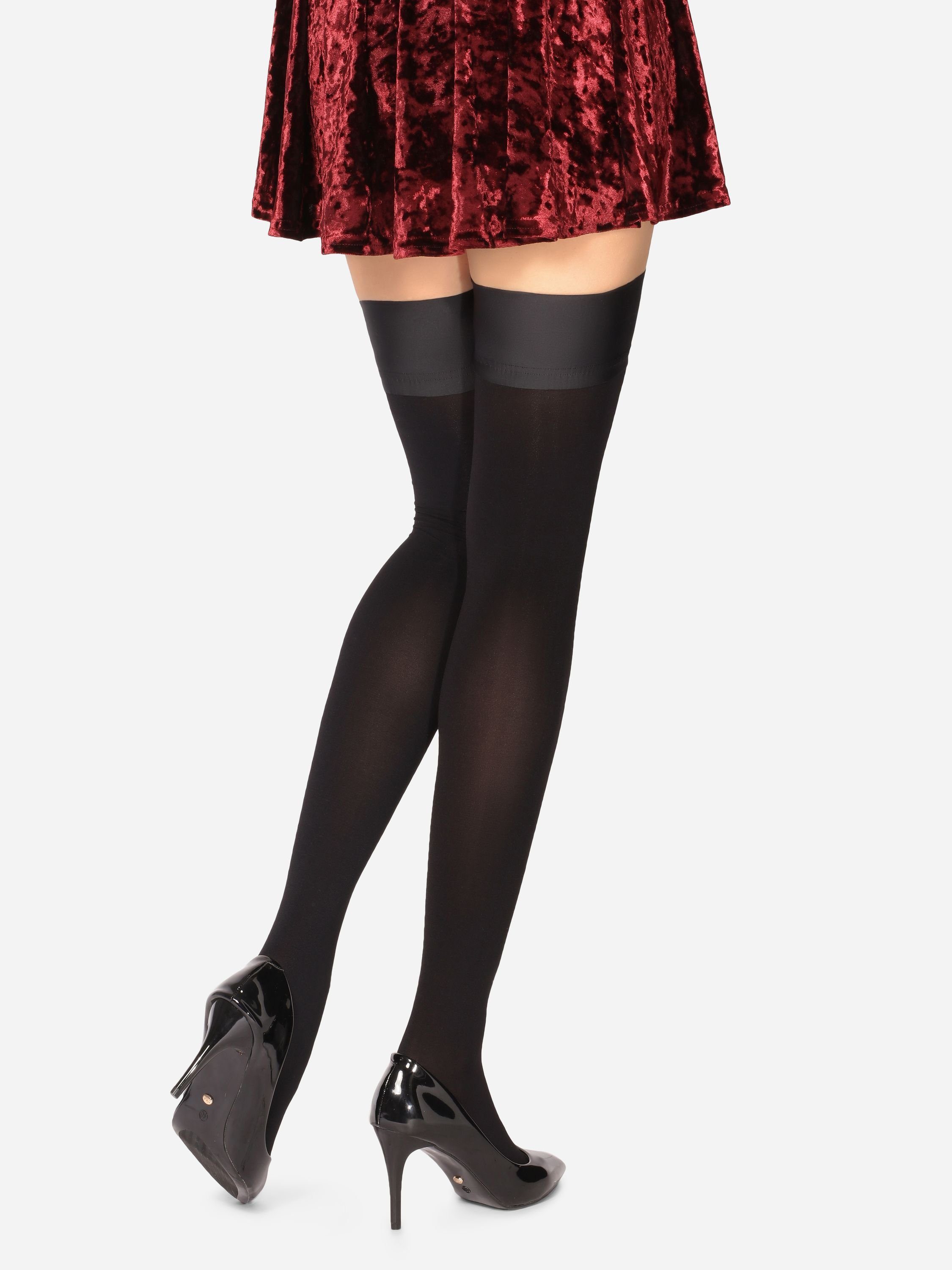 Merry Style Halterlose Strümpfe Damen blickdichte halterlose Strümpfe ...