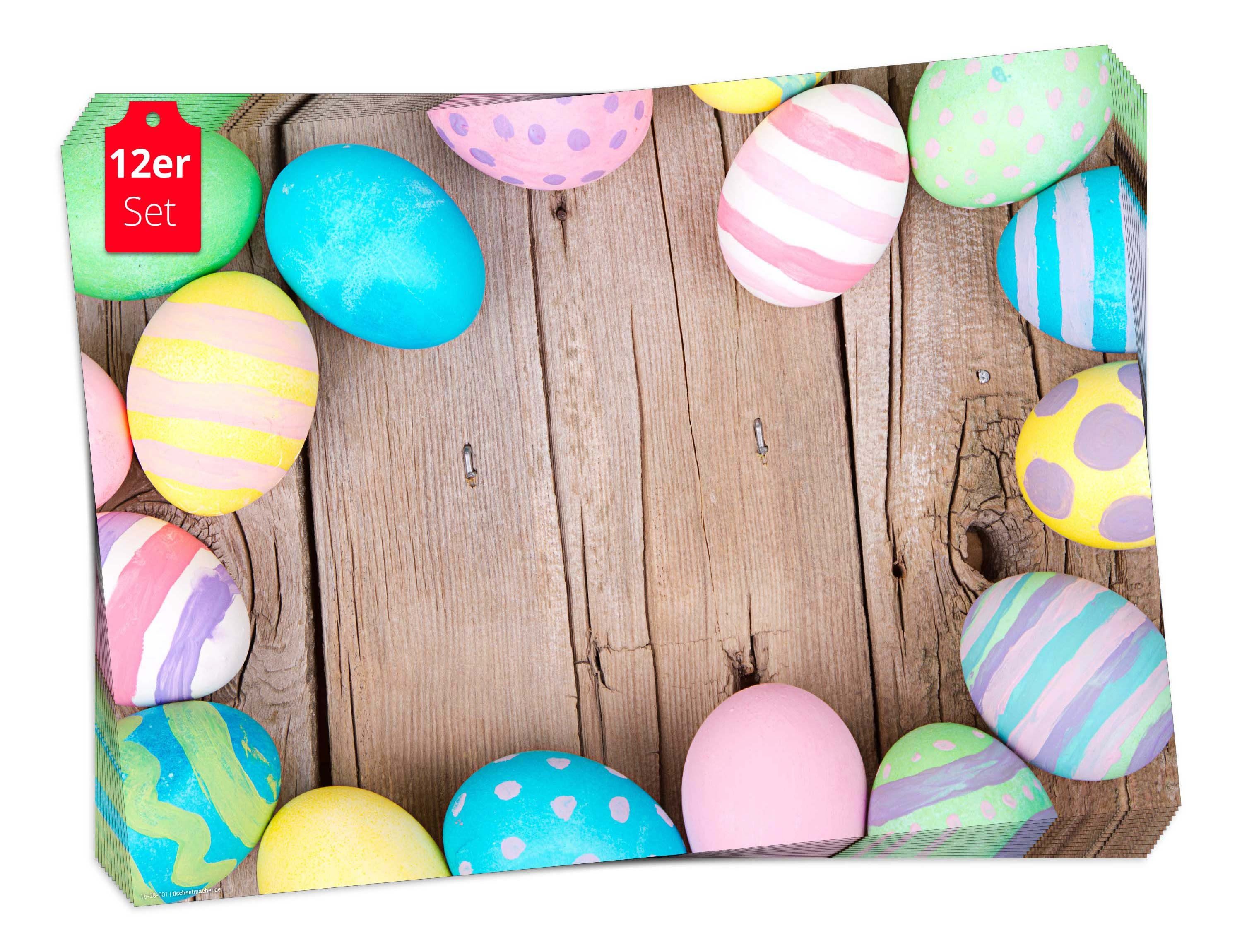 Platzset Tischset Frühling Ostern And Blumen Bunte Ostereier Auf