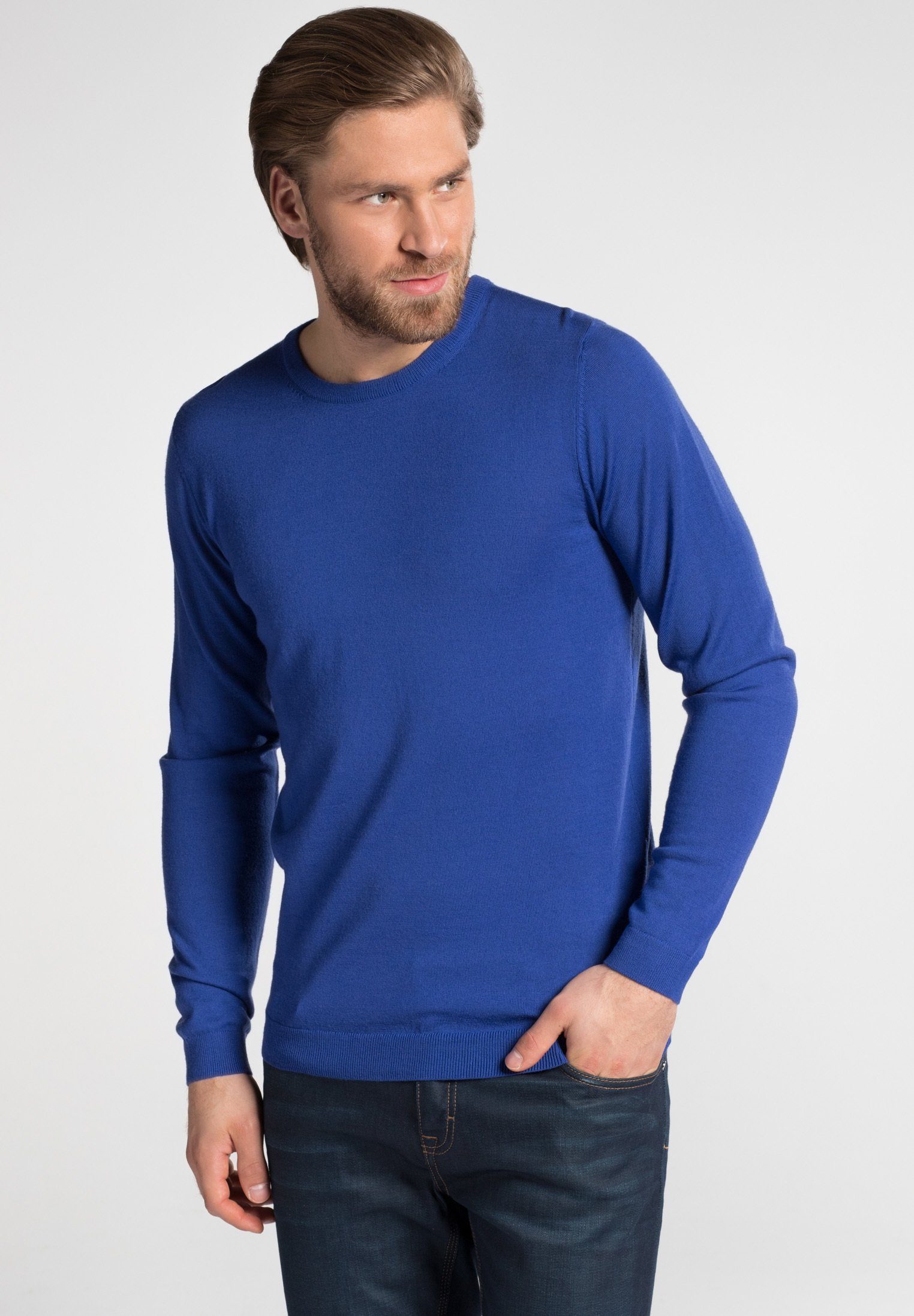 Eterna Strickpullover, 100% Schurwolle