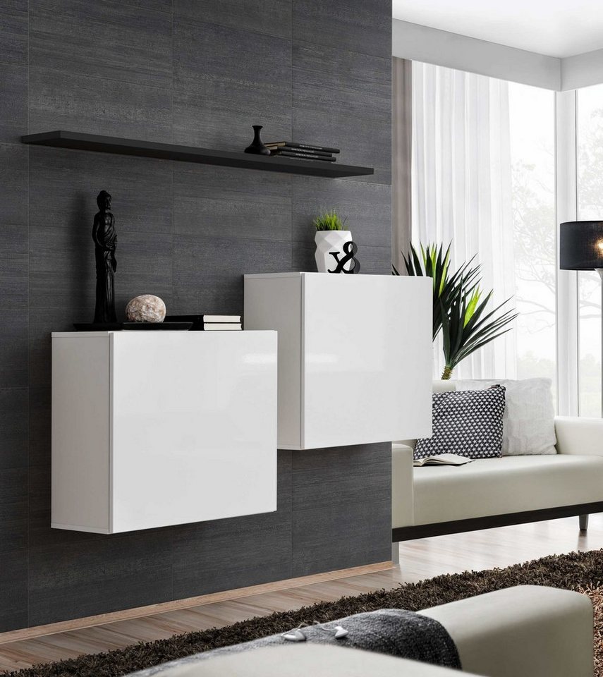 Stylefy Wohnwand Swotch Sb I 110x130x30 Cm Wohnmöbel Wohnzimmer Set