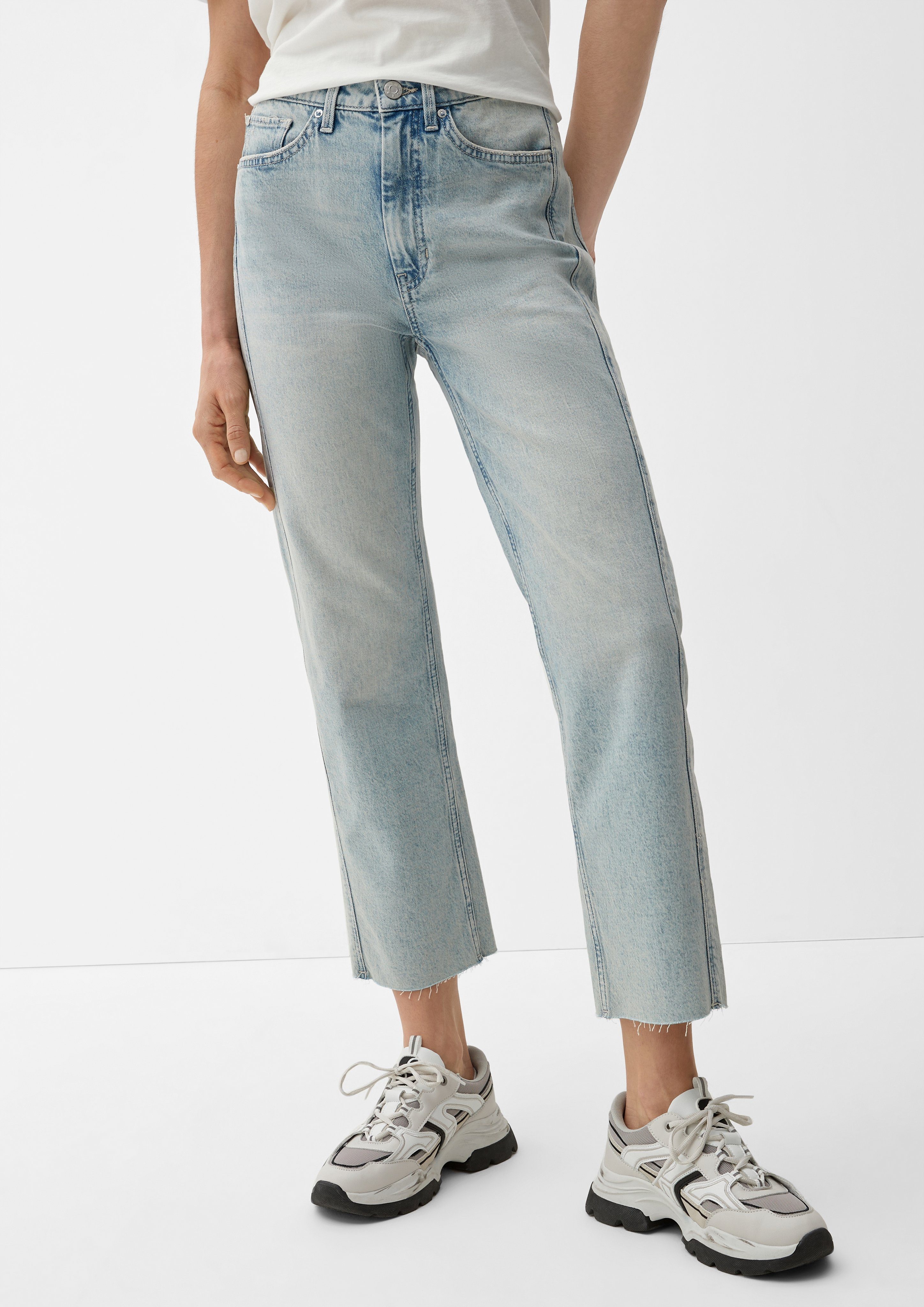 Soliver 78 Jeans Regular Jeans Mit Ausgefranstem Saum Waschung