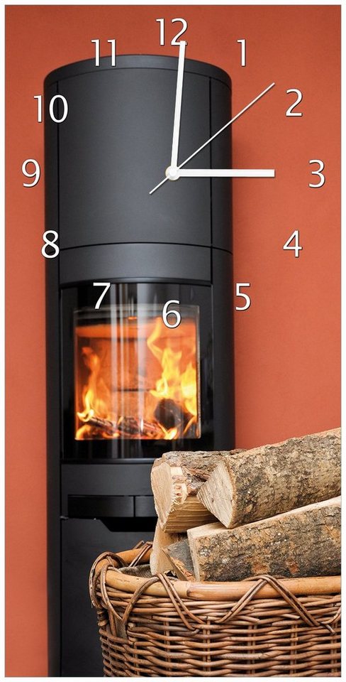 Wallario Wanduhr Kamin Romantik Uhr Aus Acryl