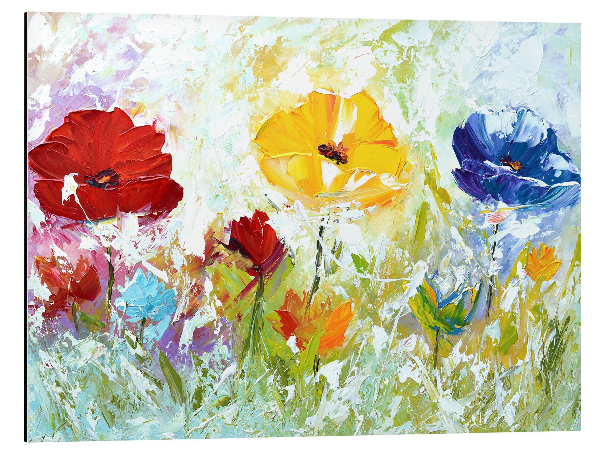 Posterlounge Alu Dibond Druck Theheartofart Gena Drei Abstrakte Blumen