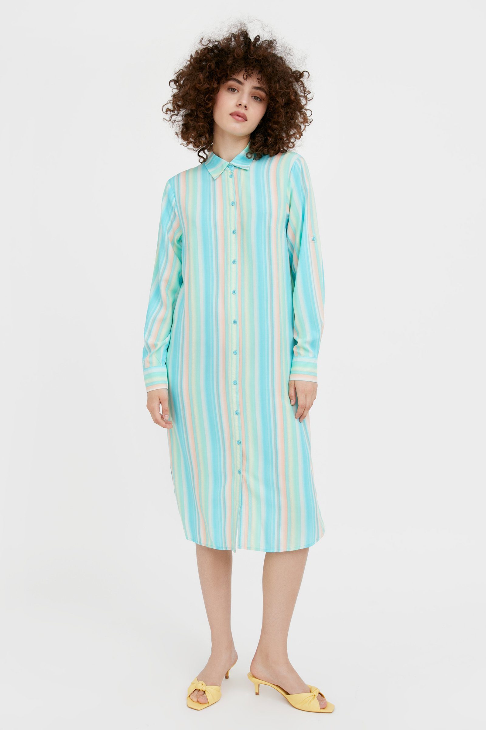 Finn Flare Jerseykleid Mit Farbigen Streifen
