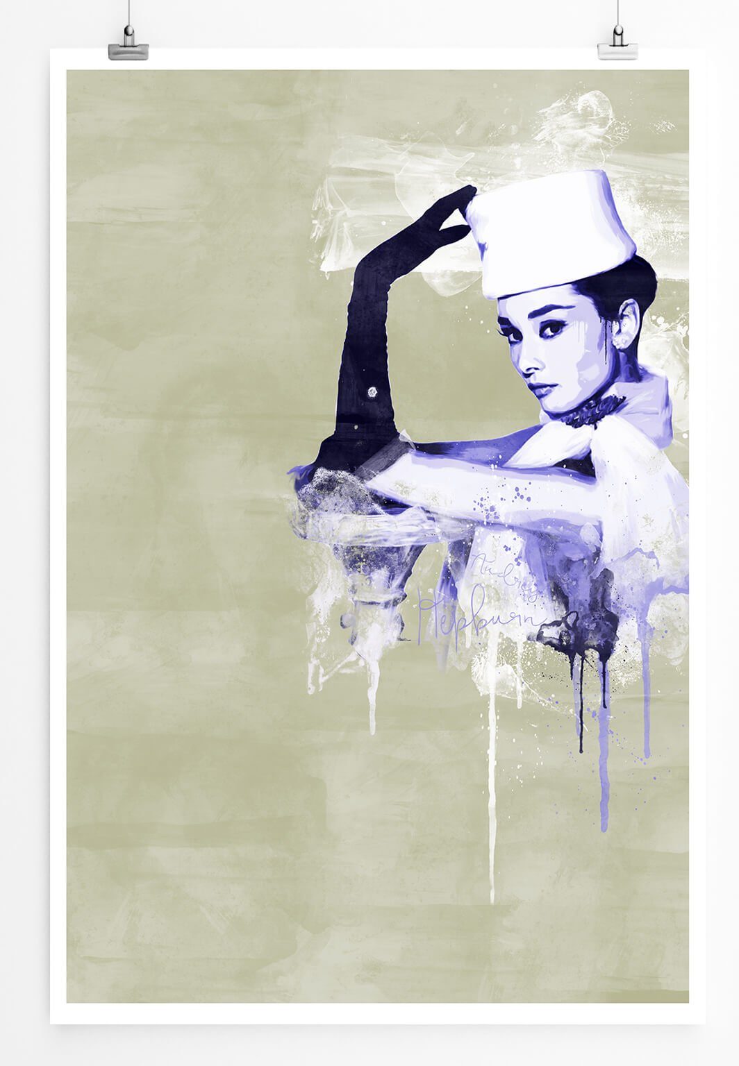 Sinus Art Leinwandbild Audrey Hepburn Ii 90x60cm Paul Sinus Art Splash