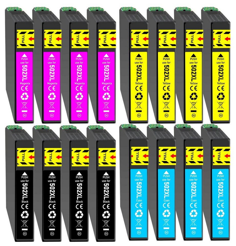 Druckerparadies 16er Multipack Für Epson 502xl Tintenpatronen Set