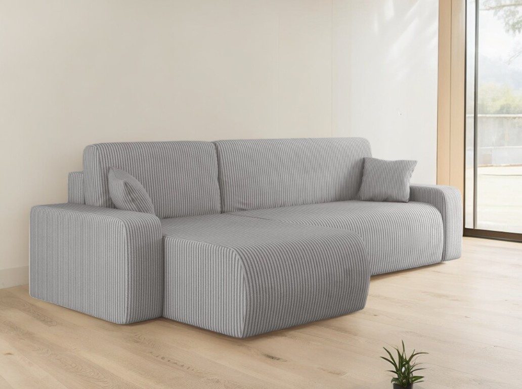 Compleo Ecksofa Mit Schlaffunktion Und Bettkasten Joli Cordstoff