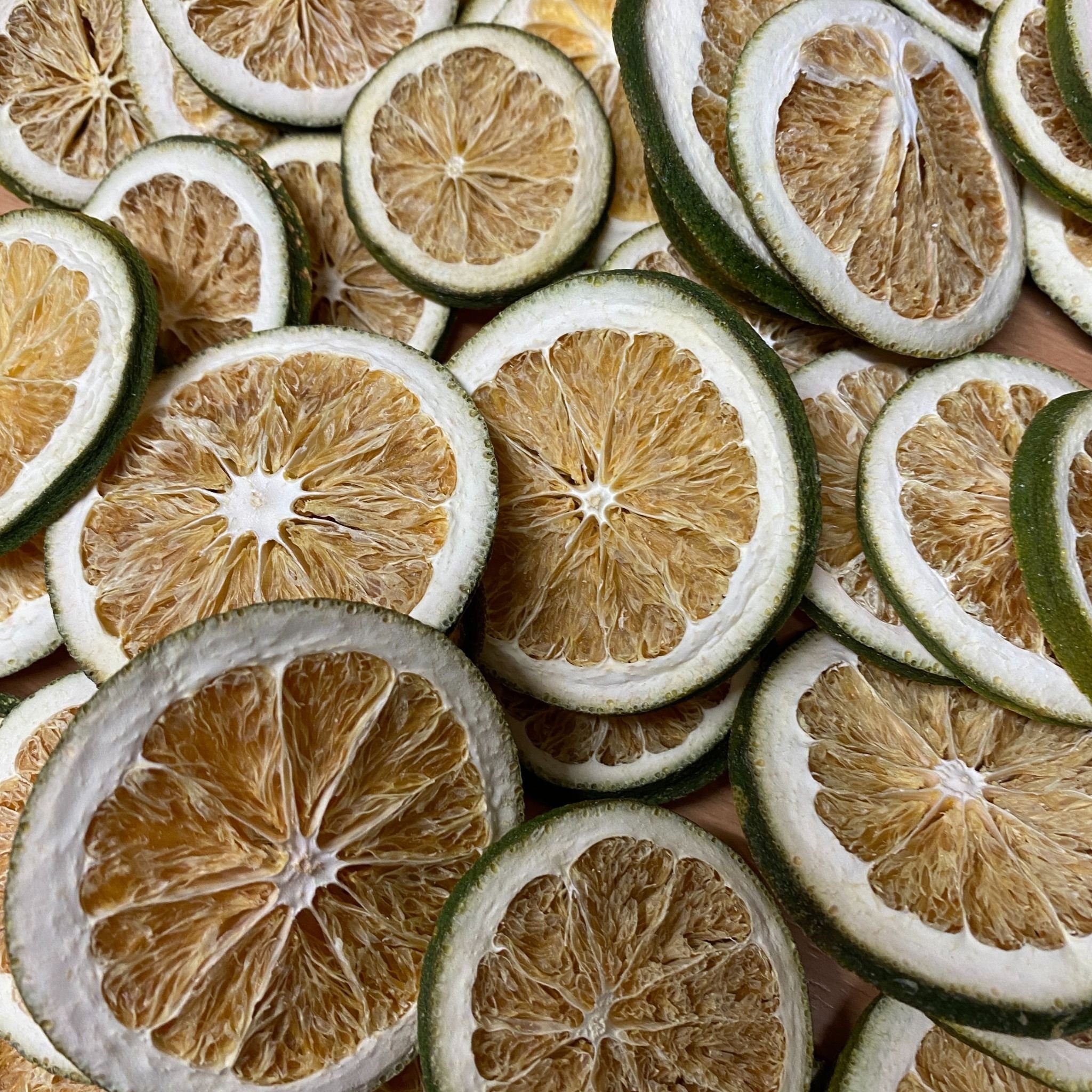 Dekotown Bastelnaturmaterial Getrocknete Grüne Orangenscheiben