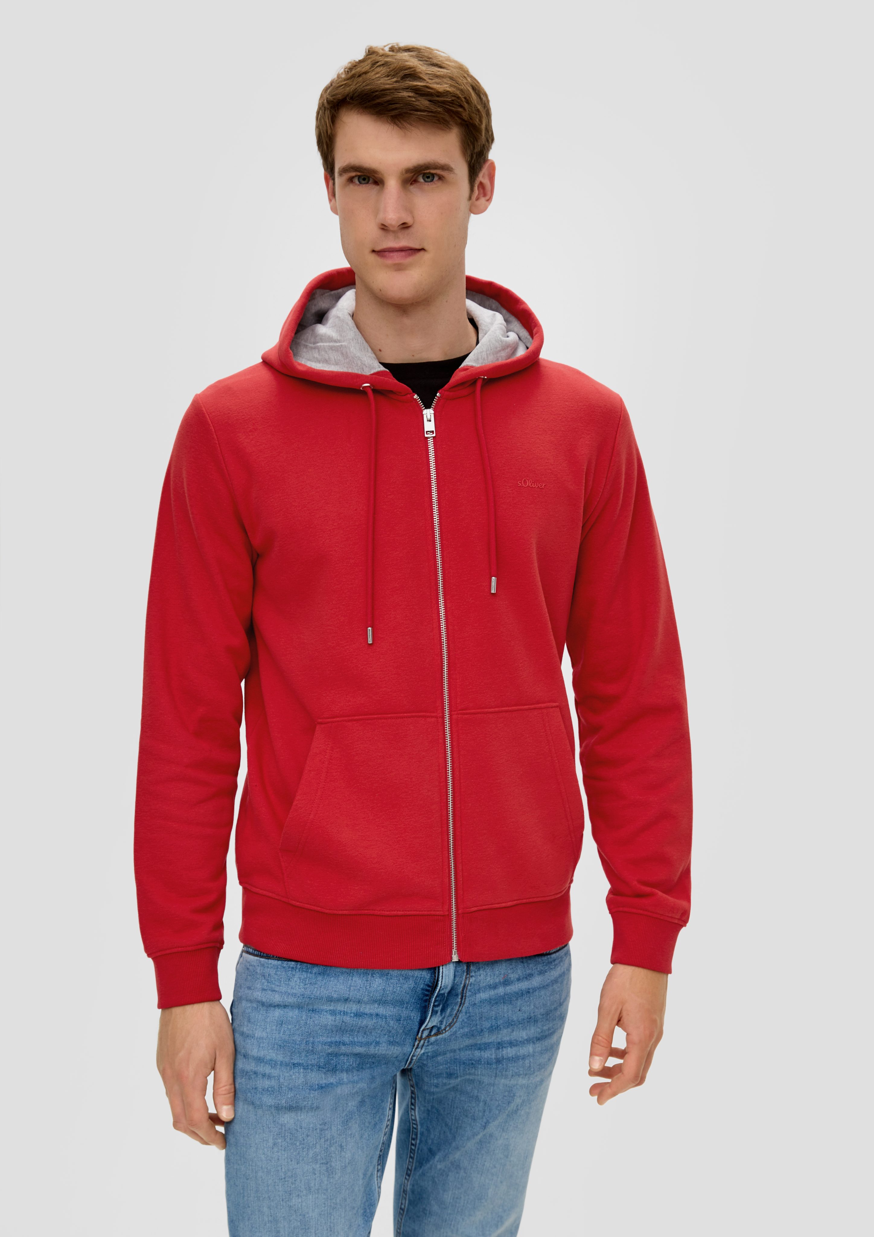 Soliver Allwetterjacke Sweatshirt Jacke Mit Logo Print Logo