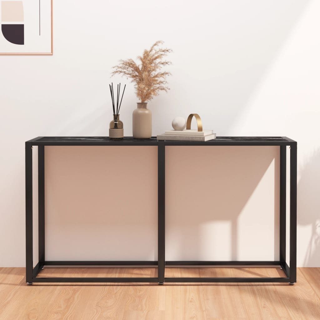 Möbelando Konsolentisch 3011343 Aus Hartglas Pulverbeschichteter