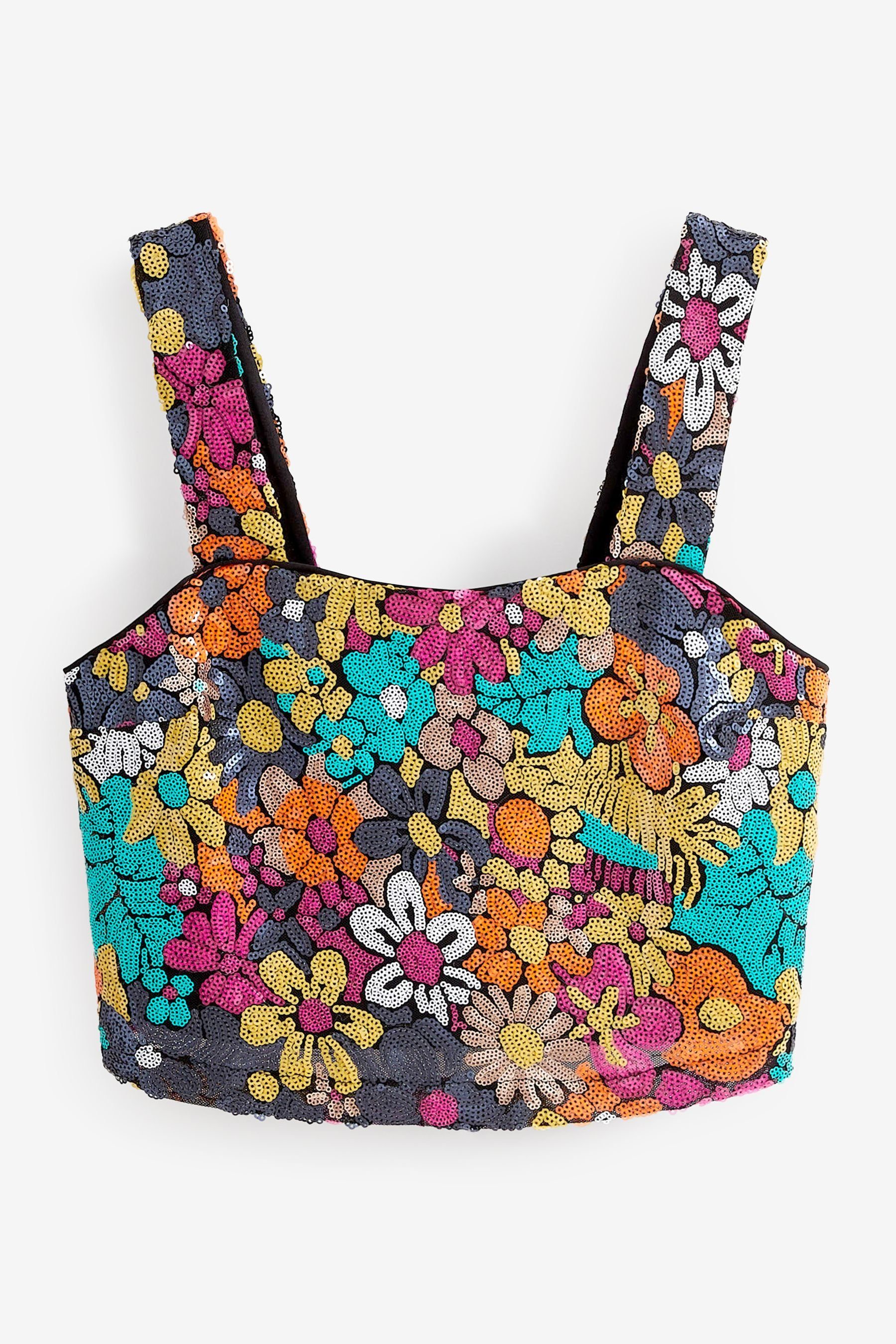 Next Trägertop Co Ord ärmelloses Oberteil Mit Print Pailletten 1 Tlg