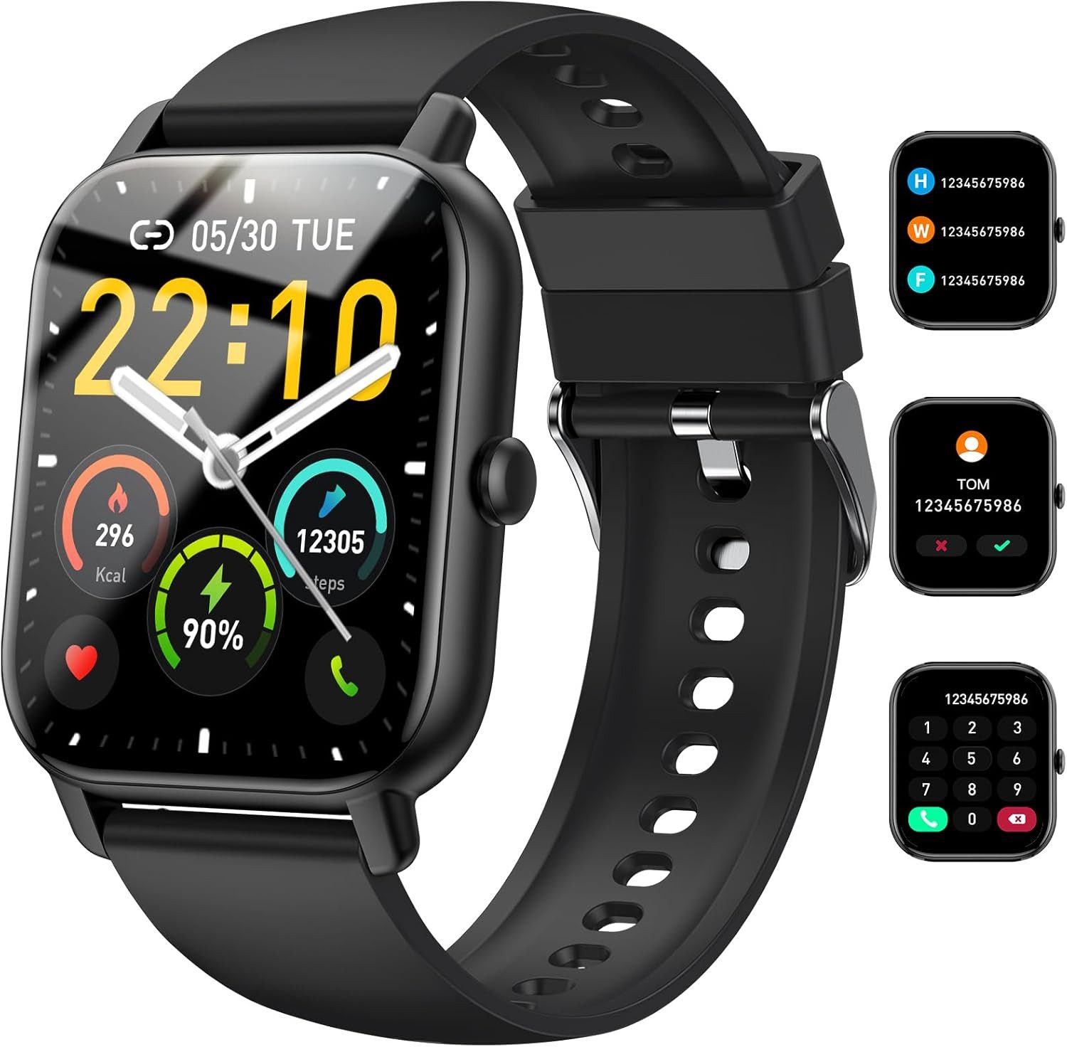 Togala P66 Smartwatch (4,7 cm, android ios), Smartwatch mit 1.85" TFT ...