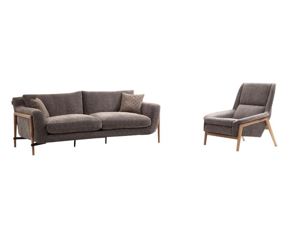 Jvmoebel Wohnzimmer Set Sofas Sofagarnitur 2 Sitzer Sessel Zweisitzer