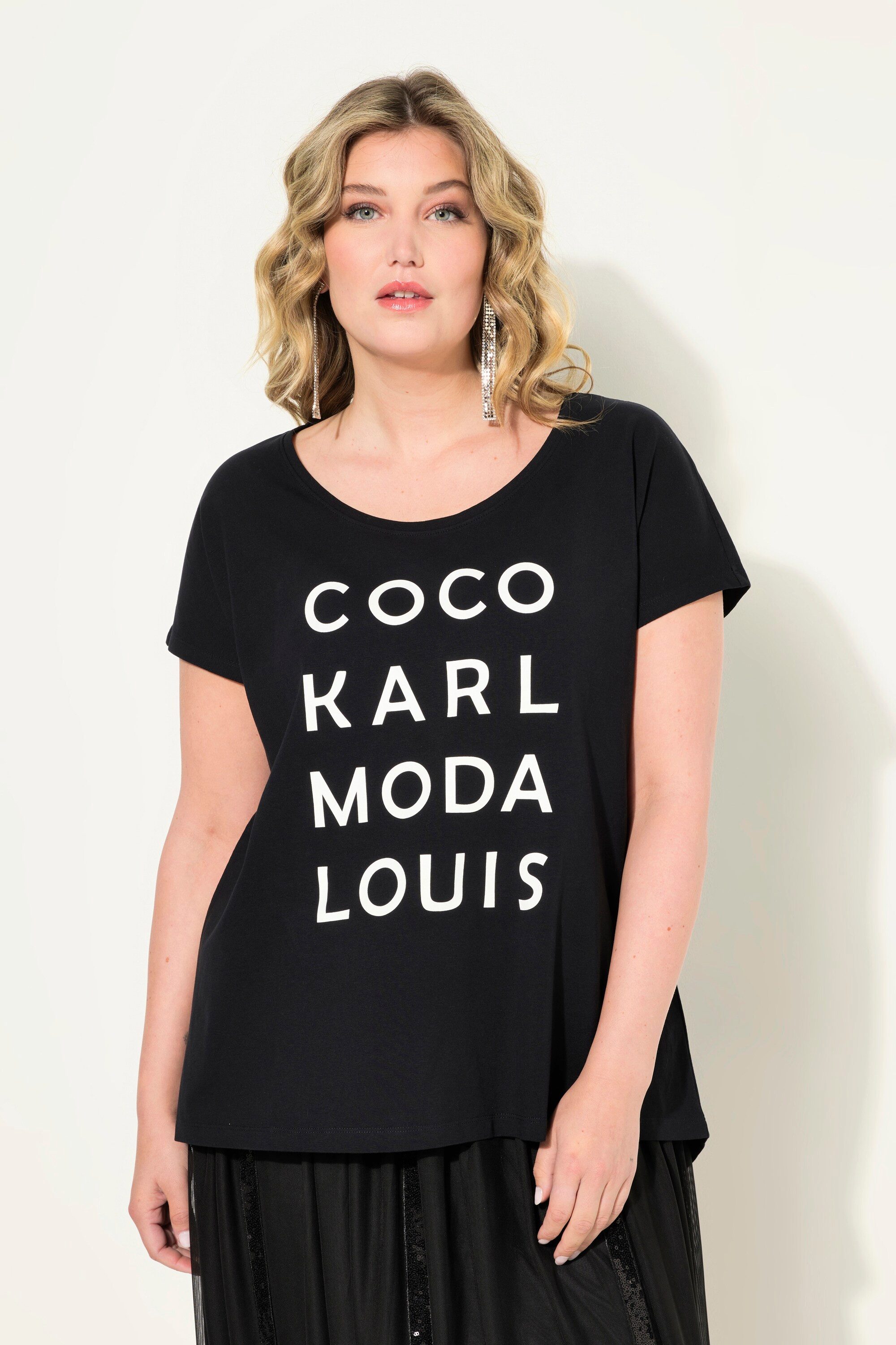MIAMODA Rundhalsshirt T-Shirt oversized Statement-Print