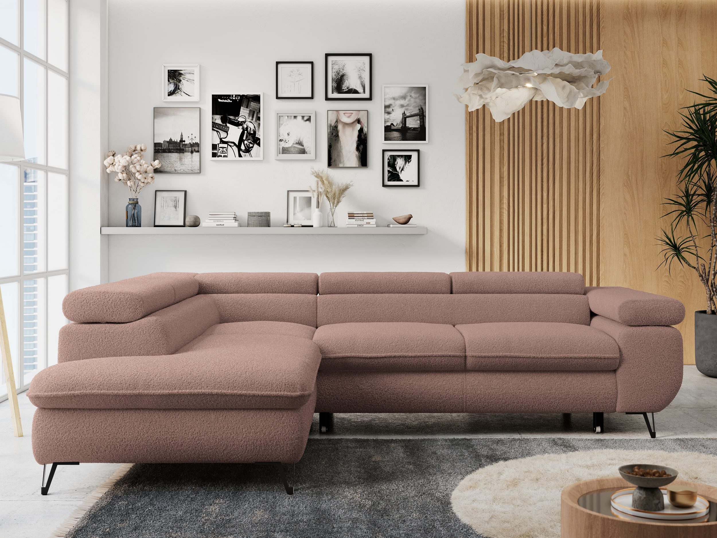MKS MÖBEL Ecksofa PETER L, Set, Ecksofa L-form, HR35-Schaum ...
