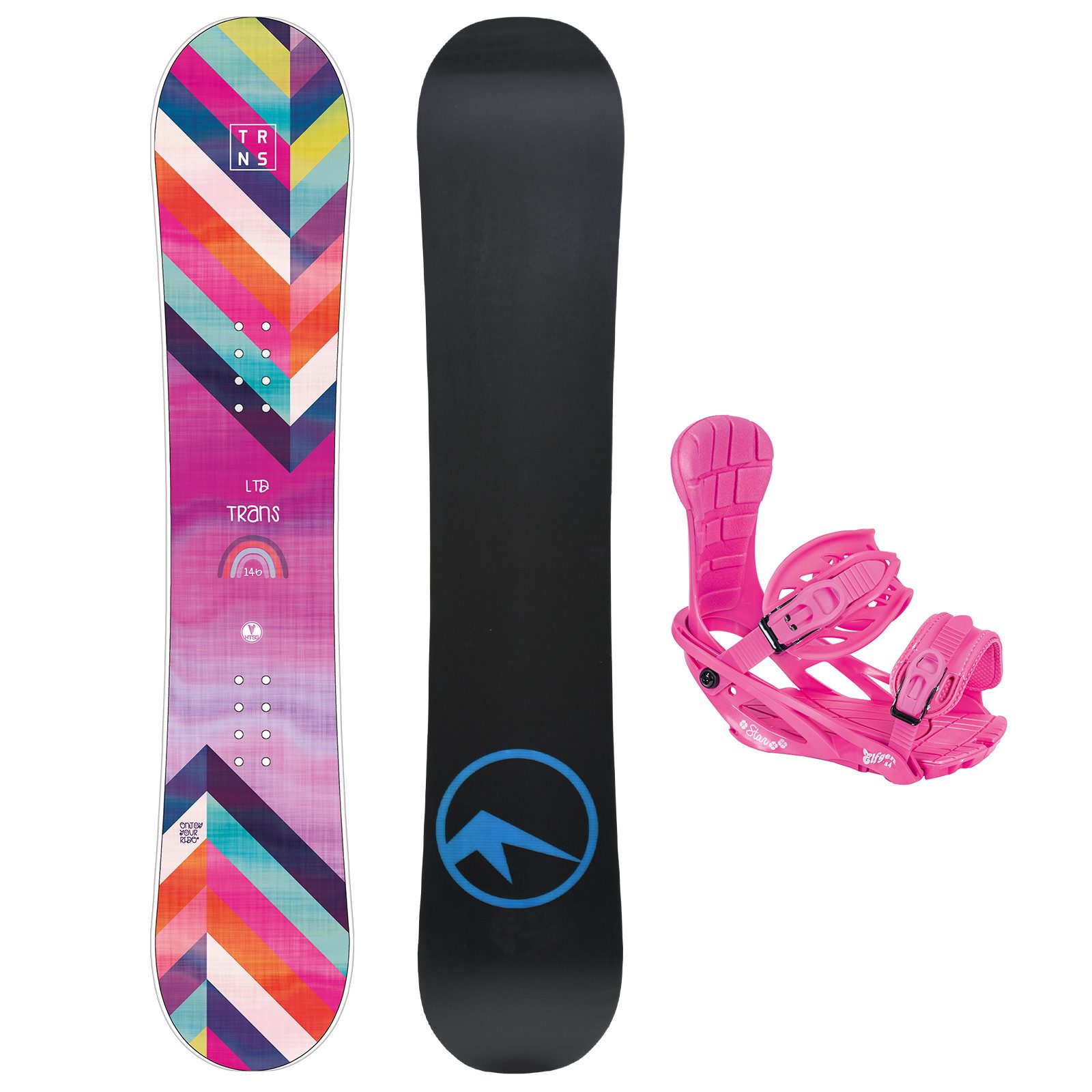 F2 Snowboard Trans Damen Snowboard Set LTD 141 cm Multicolor + Pipe M ...