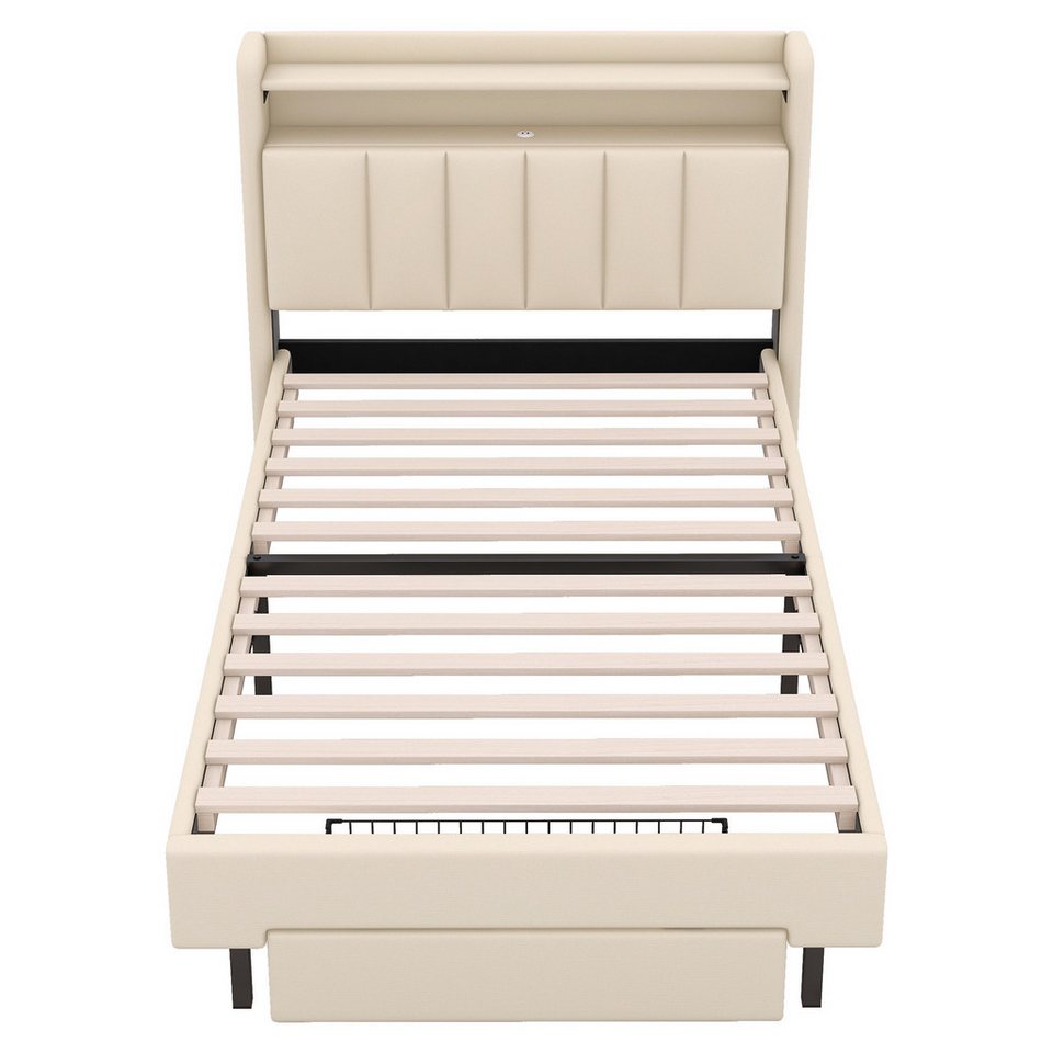 Gotagee Polsterbett Flachbett Polsterbett Mit Usb Steckdose Einzelbett