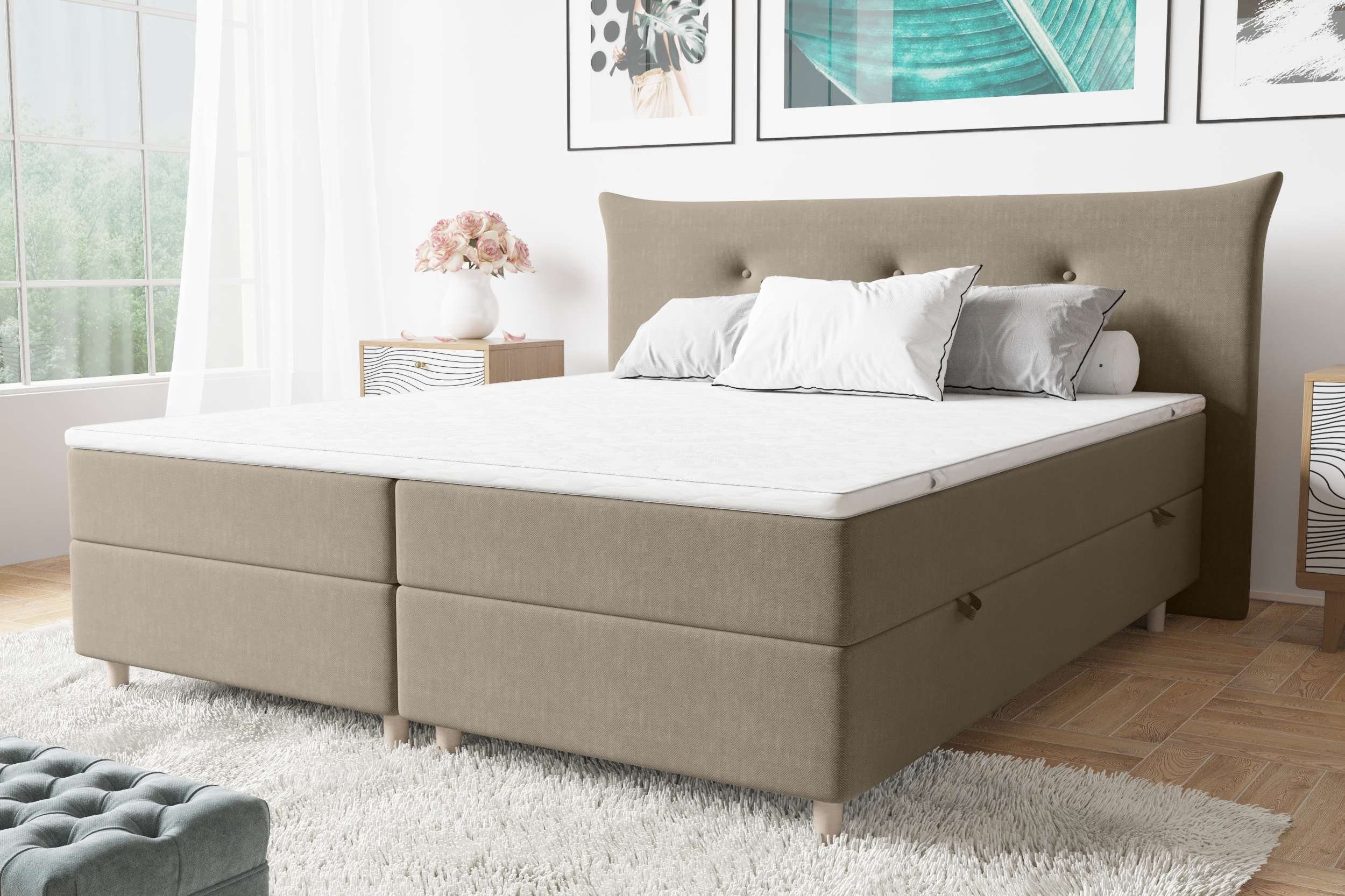 Stylefy Boxspringbett Artemis (Schlafzimmerbett, Bett), 140/160/180 x ...