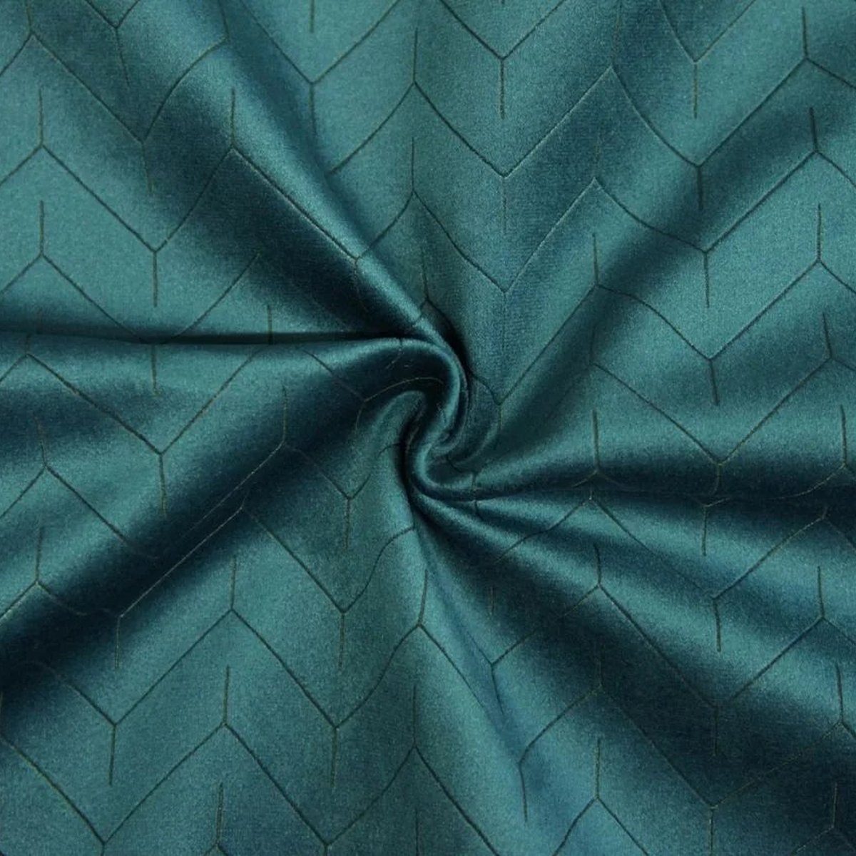 Stofferia Stoff Polsterstoff Samt Laser Gen Blau, Breite 140 cm, Meterware