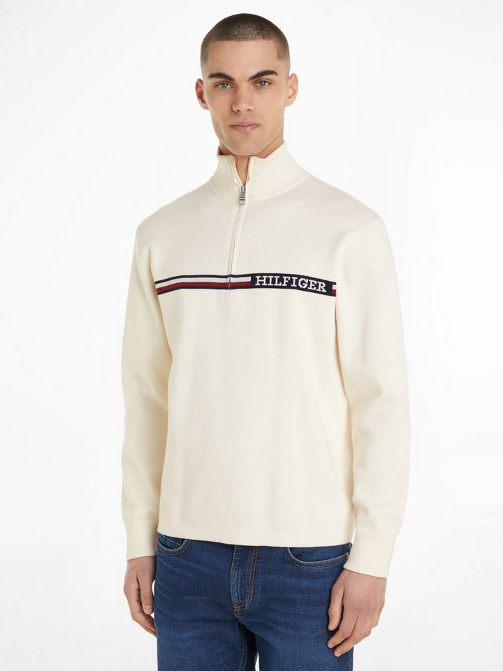 Tommy Hilfiger Rollkragenpullover Global Stripe Zip Mock