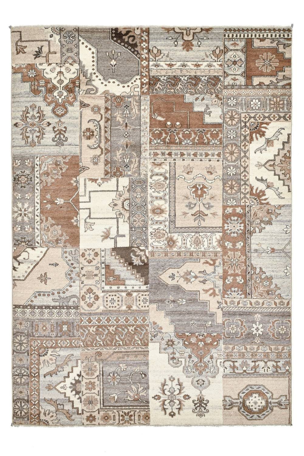 Teppich Handgeknüpfter Wollteppich Vintage Patch P504 170 X 240