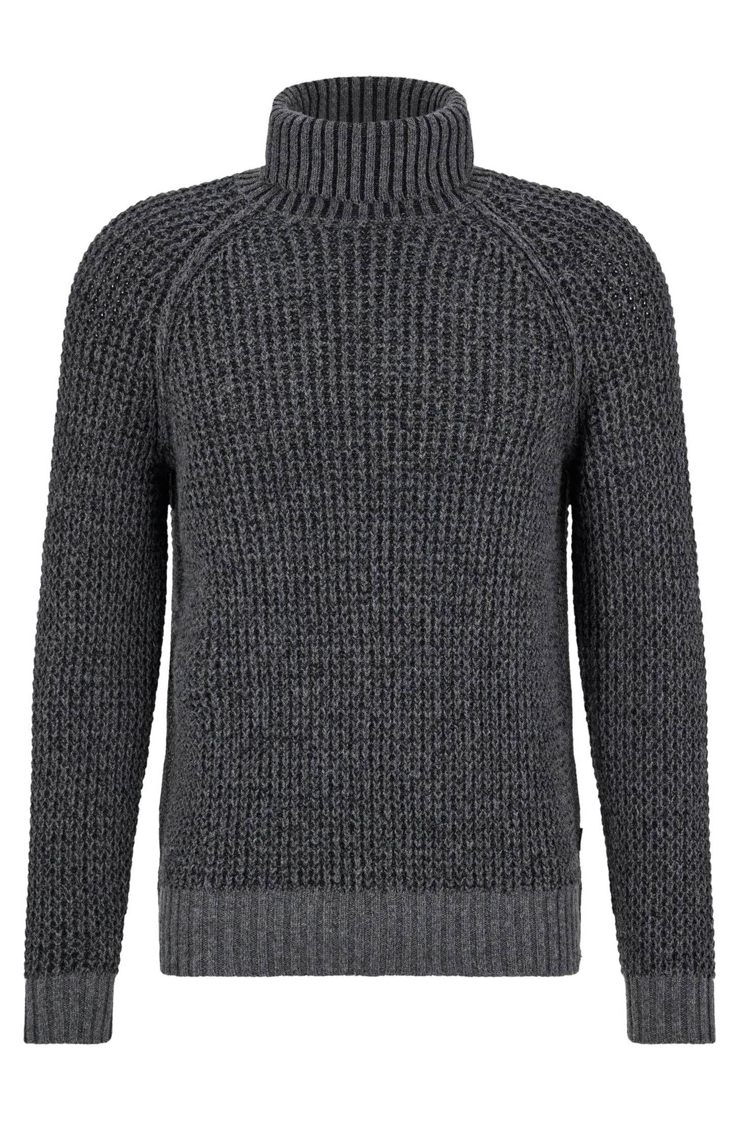 Boss Strickpullover Herren Rollkragenpullover Kurtle Mit Wolle 1 Tlg