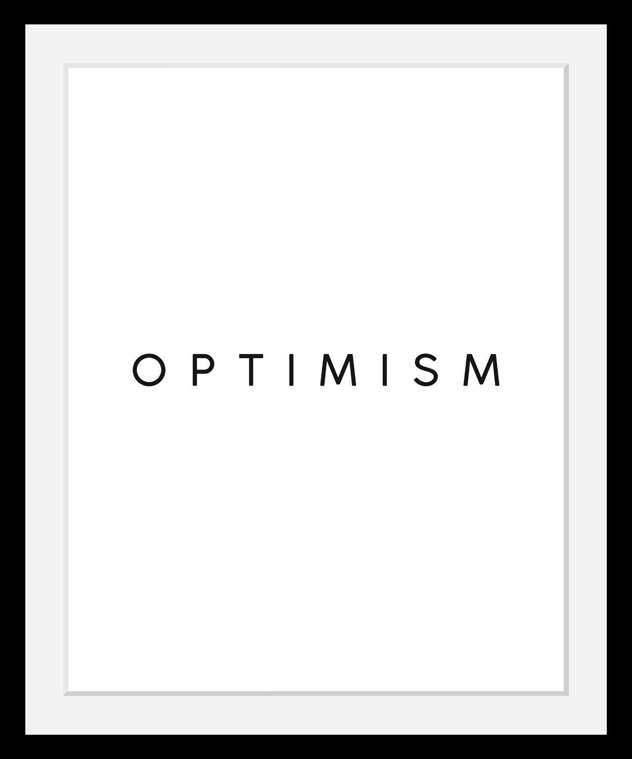 queence Bild Optimism, in 3 Größen, gerahmt